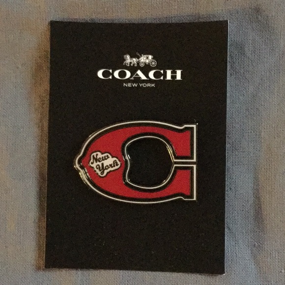 Coach | Jewelry | Coach Red Varsity Pin | Poshmark